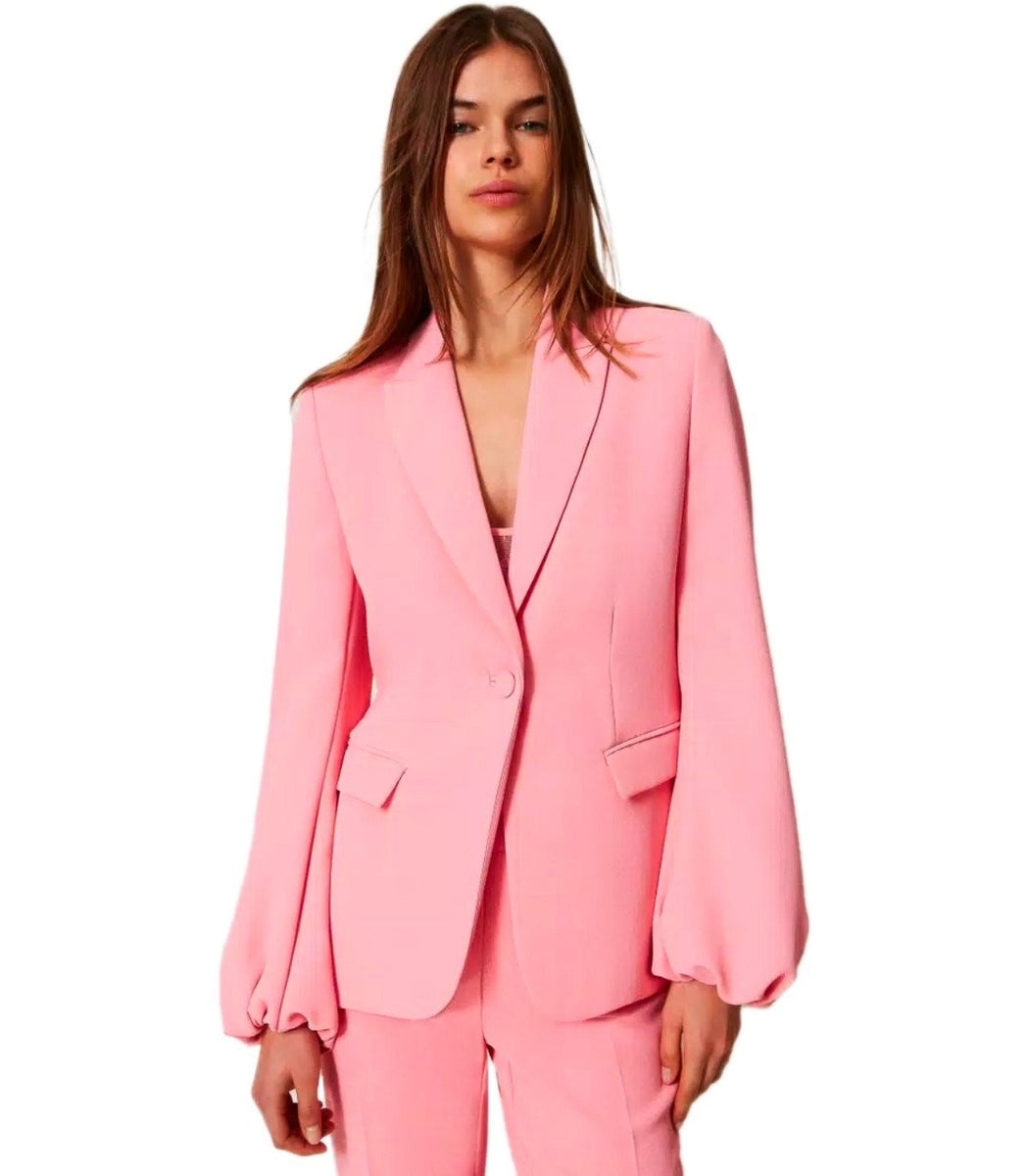 Twinset Pink Single Breasted Blazer | Balardi