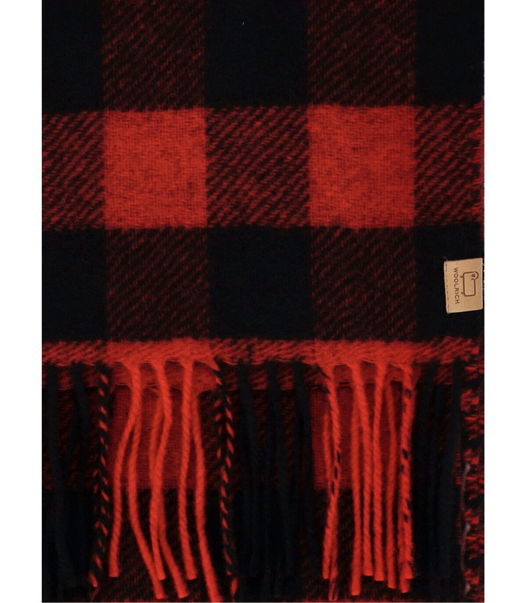 Woolrich Buffalo Check Red And Black Scarf | Balardi