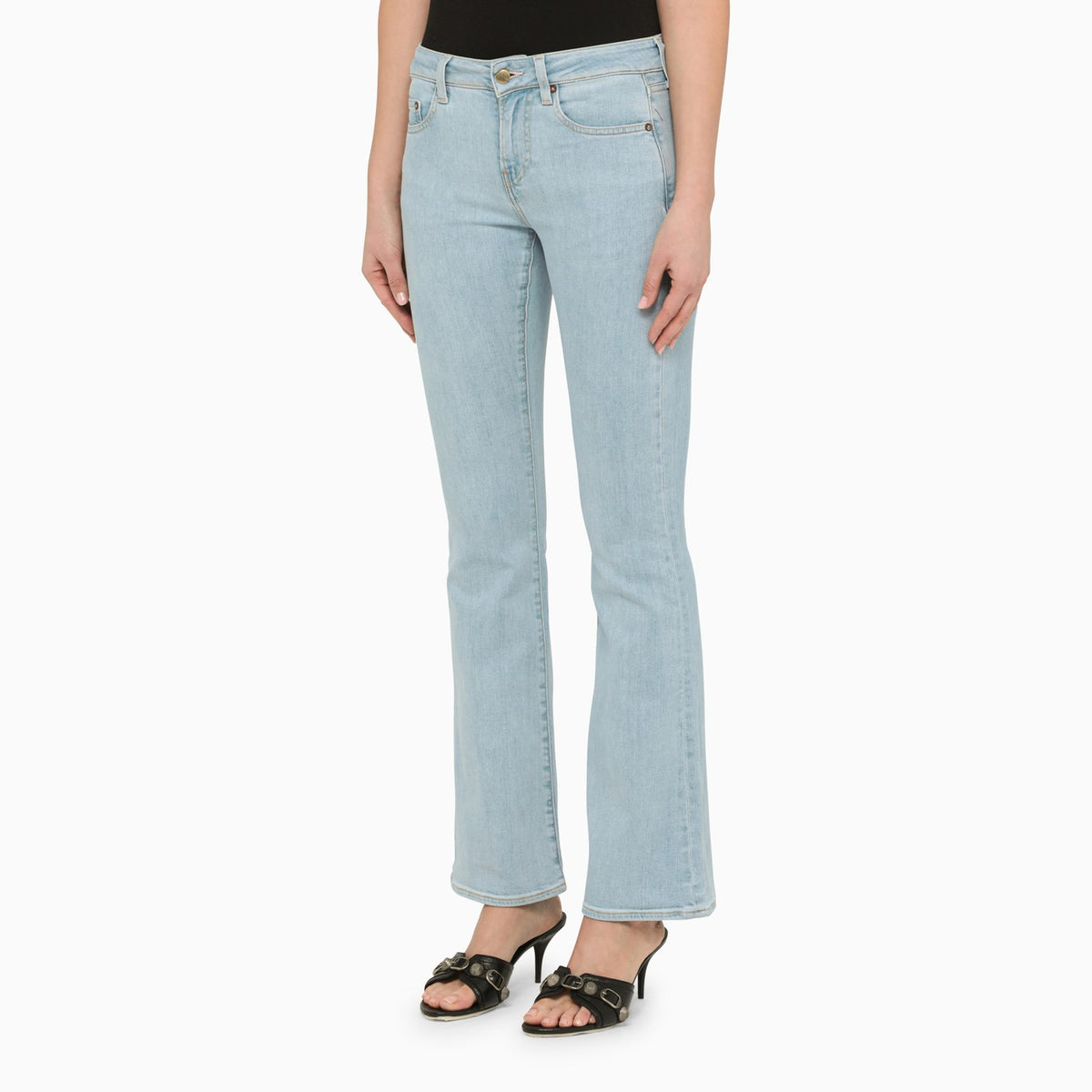 Washington Dc Light Blue Flared Jeans In Cotton | Balardi