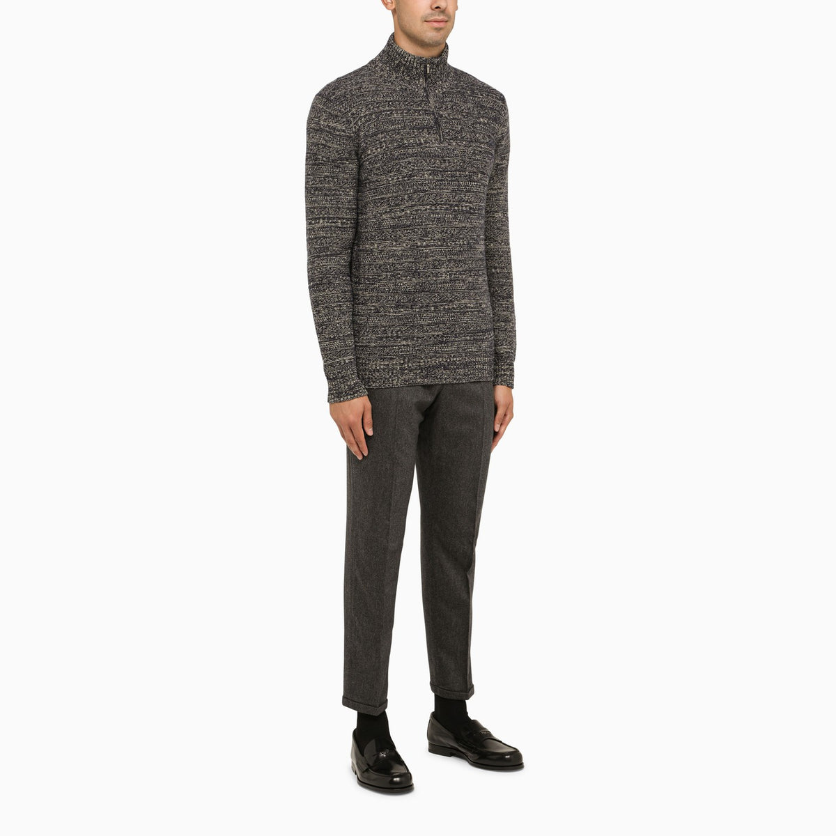 Loro Piana Melange Cashmere Turtleneck Sweater | Balardi