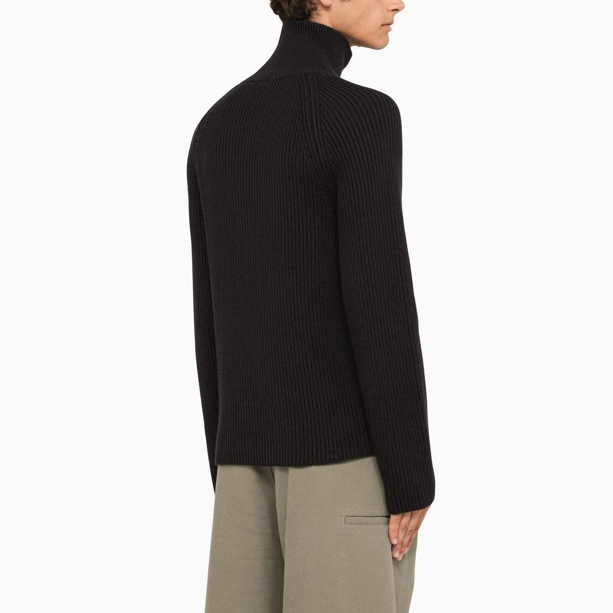 Ami Paris Midnight Blue Ribbed Turtleneck | Balardi