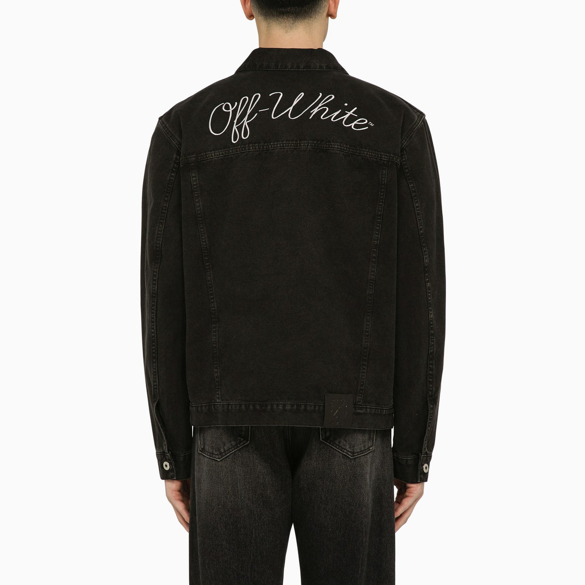 Off White™ Black Denim Jacket With Logo | Balardi
