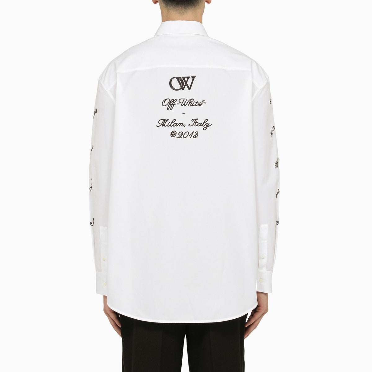 Off White™ White Oversize Shirt With Logo 23 | Balardi