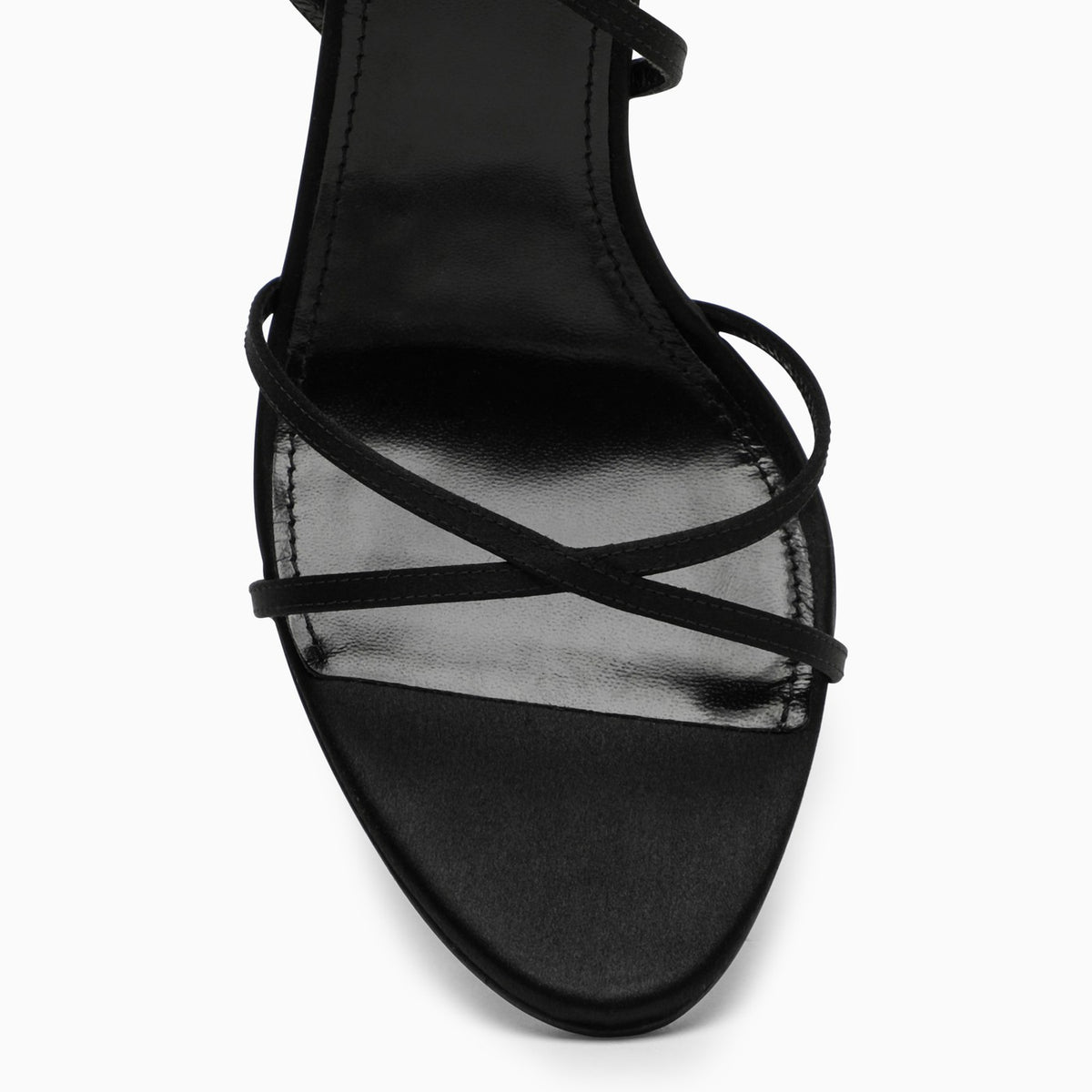 Paris Texas Black Liz Sandal With Satin Laces | Balardi