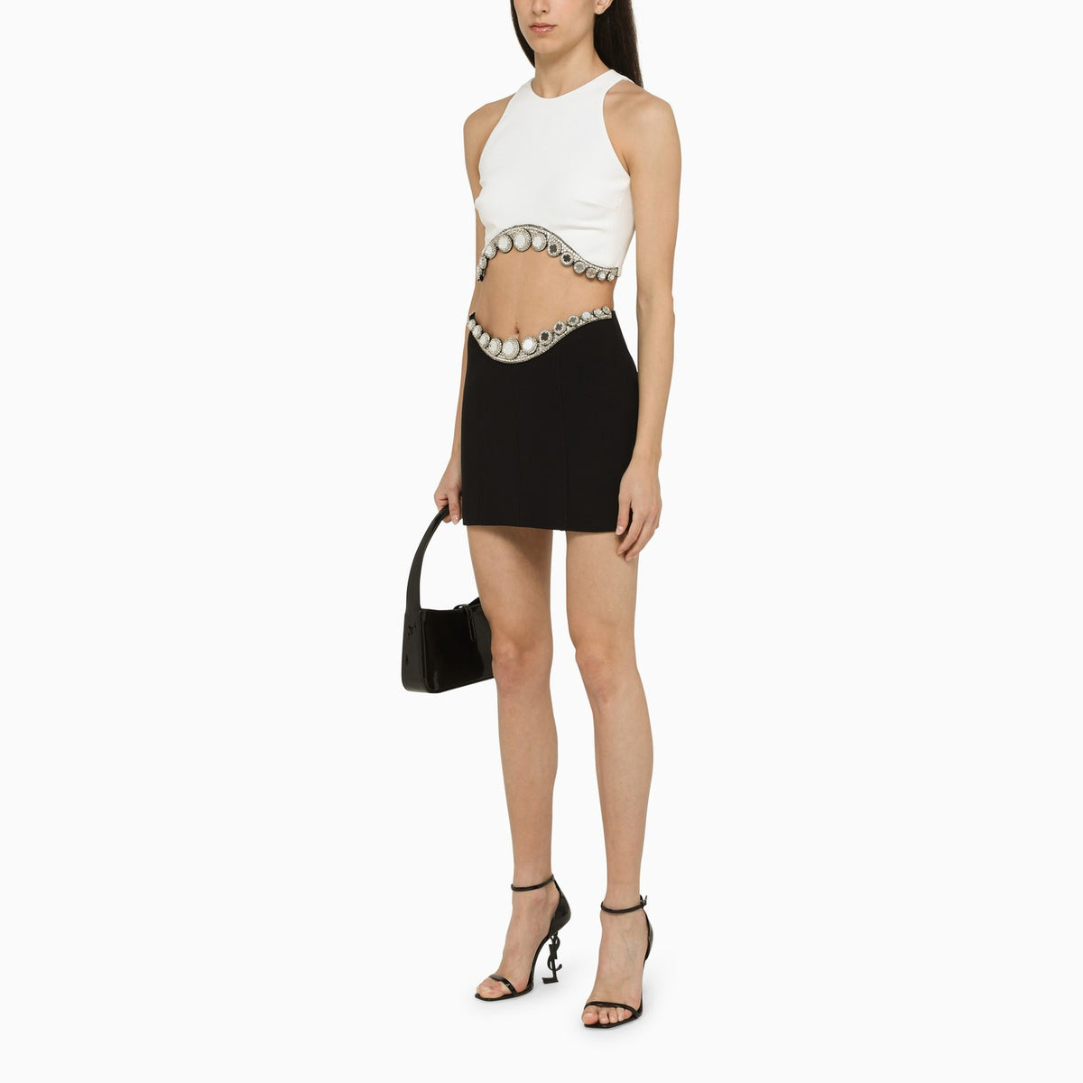 David Koma Black Jewelled Miniskirt | Balardi