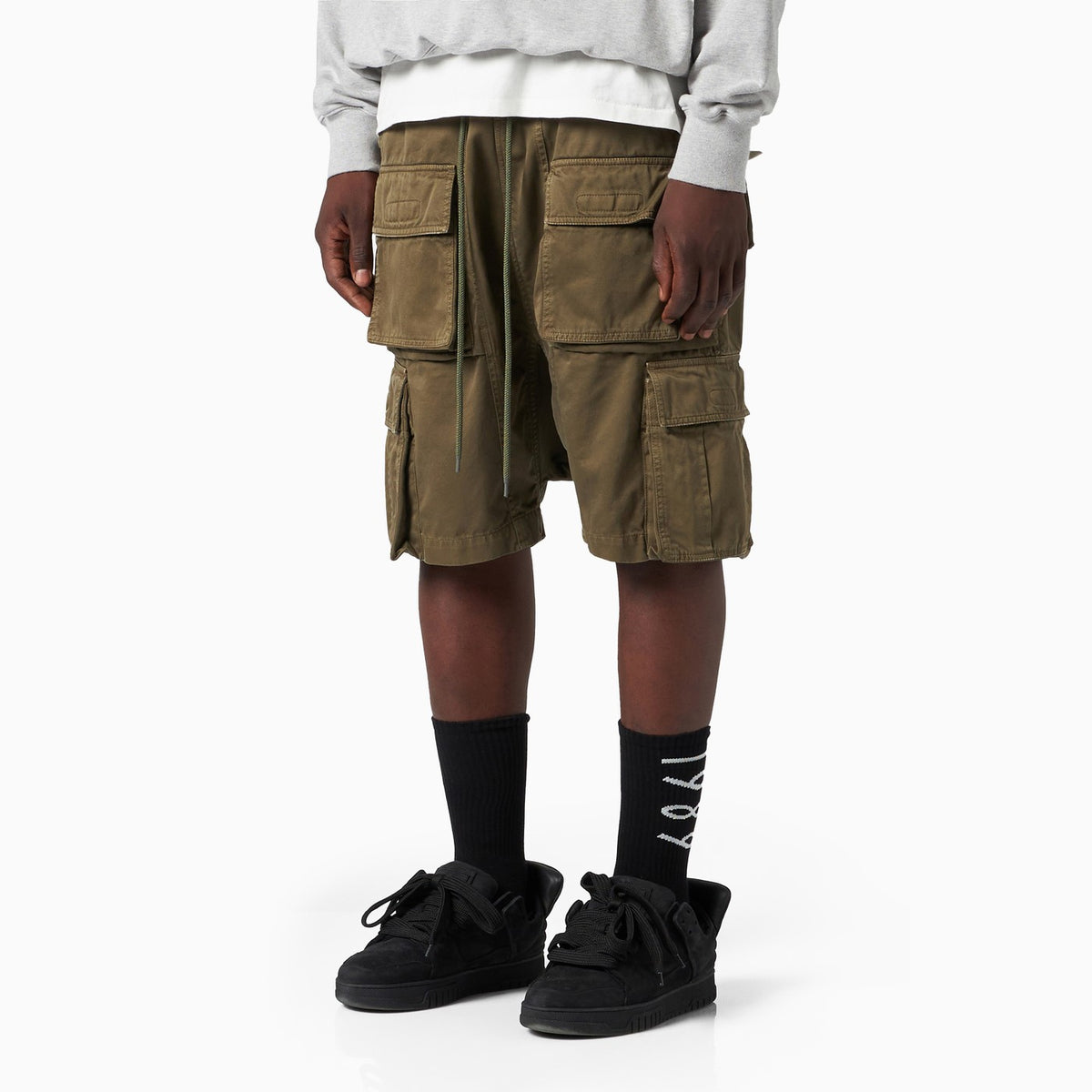 1989 Studio Drop Shorts Military Green | Balardi