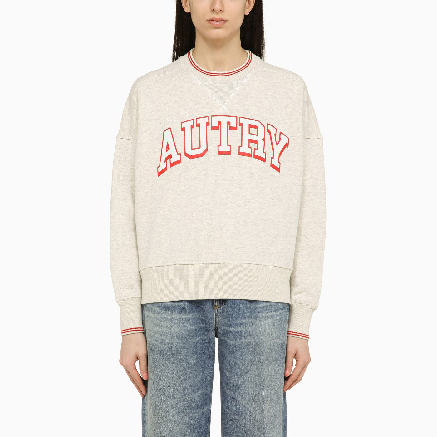 Autry Melange Crewneck Sweatshirt With Logo – Balardi