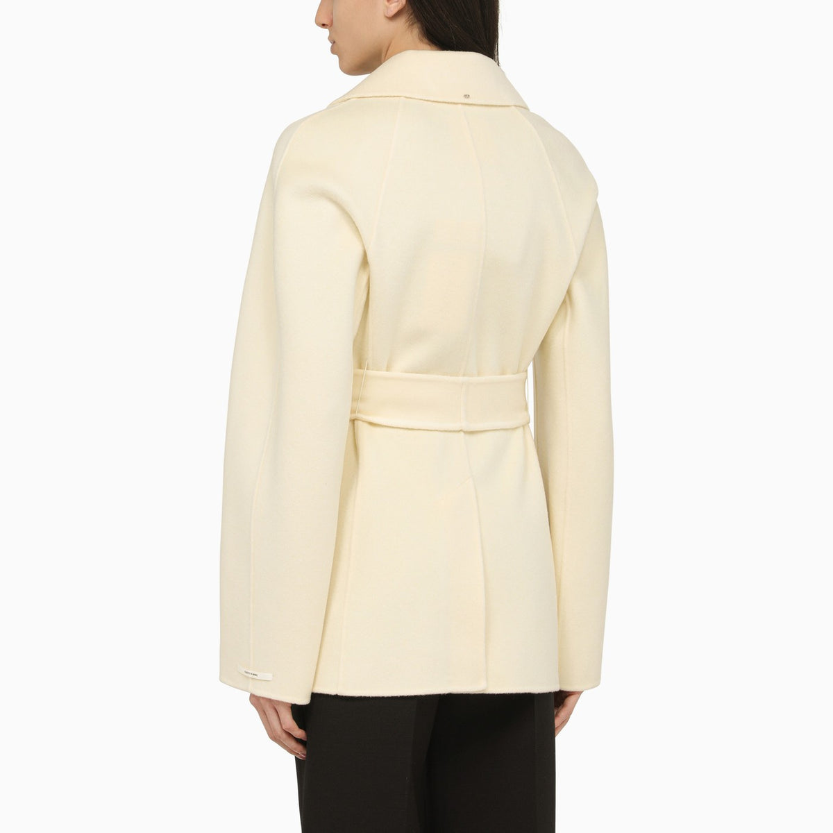 Sportmax Short Double Breasted Vanilla Wool And Cashmere Coat | Balardi