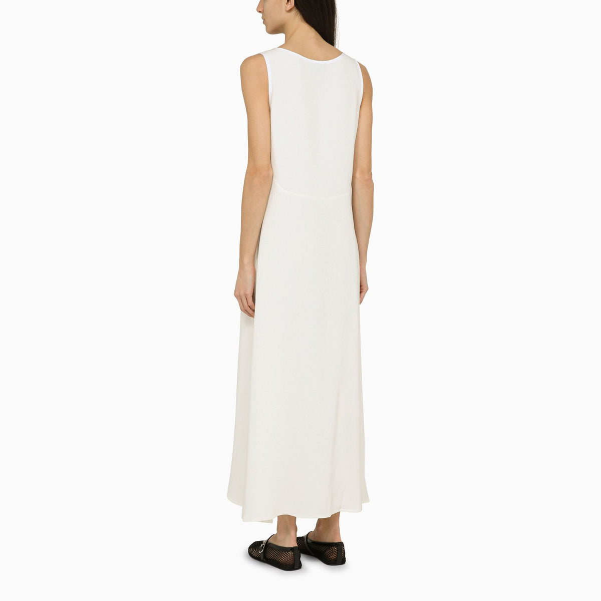 A.P.C. Long White Viscose Dress | Balardi