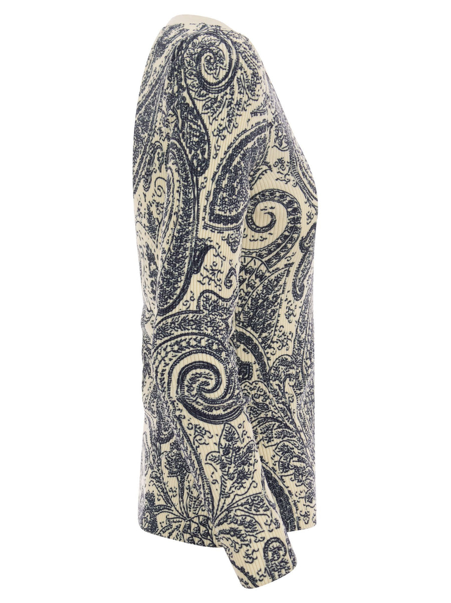 Etro Crew Neck Sweater With Paisley Pattern | Balardi