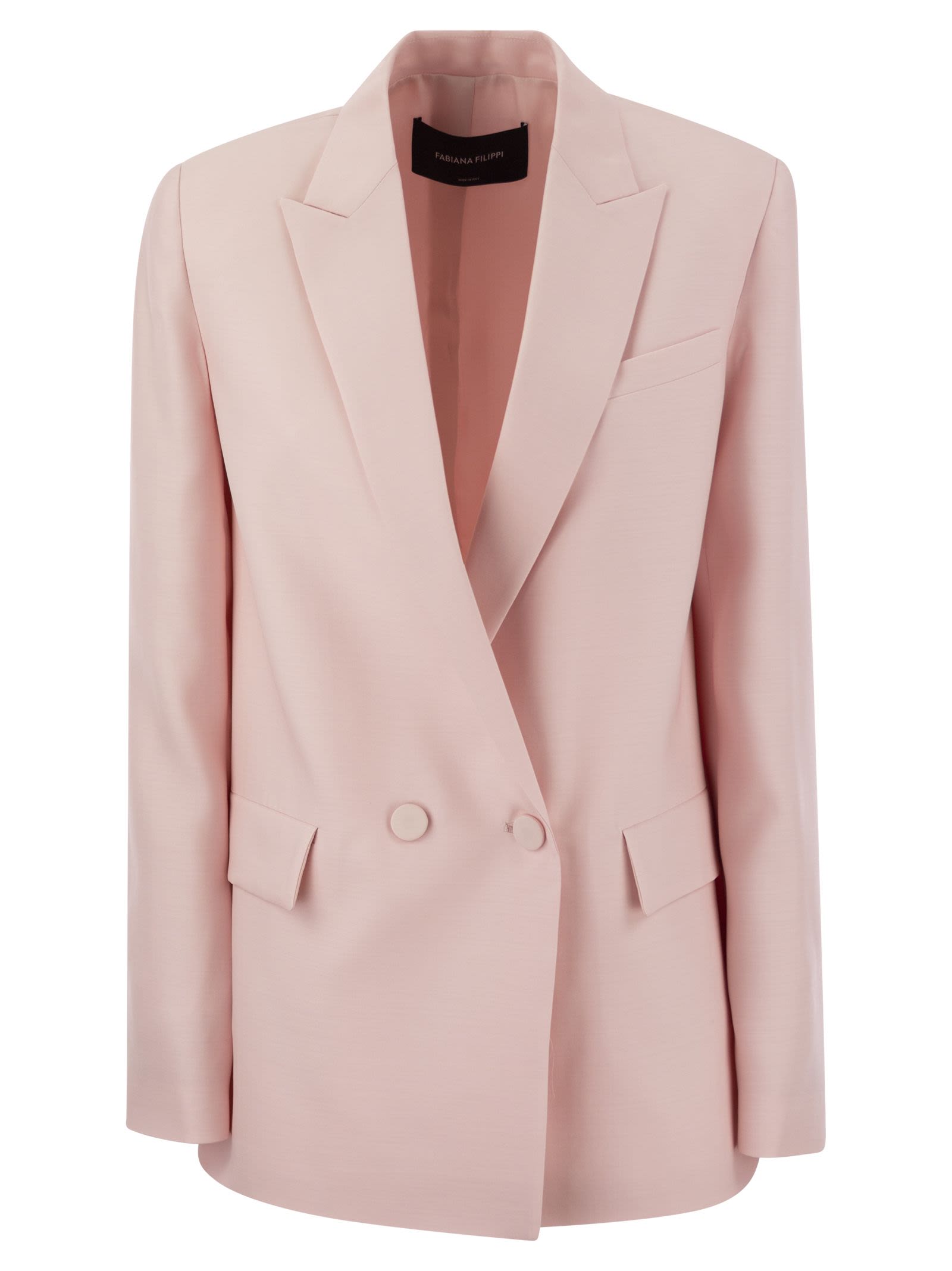 Fabiana Filippi Double Breasted Jacket In Wool And Silk – Balardi